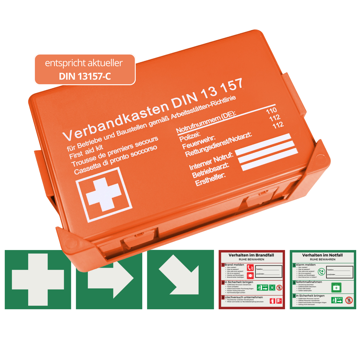 Betriebsverbandkasten Typ C DIN 13157:2021 - Schutz am Arbeitsplatz ...